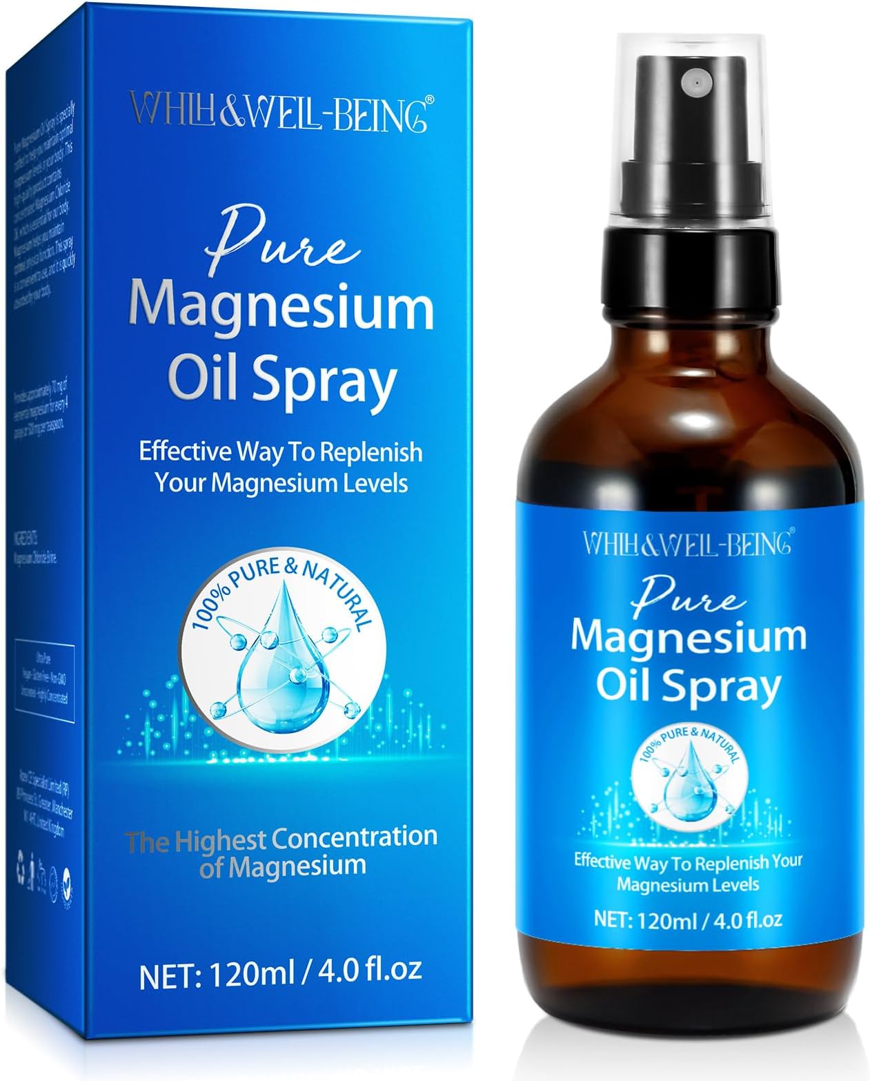 Amazon.com: Magnesium Spray, Pure Magnesium Oil Spray Organic Natural ...