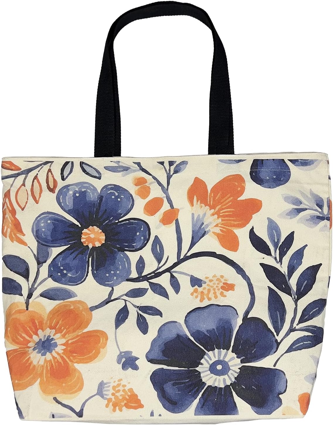 Amazon.com: Large Canvas Tote Bag for Women, Stylish Floral Tote Bag ...