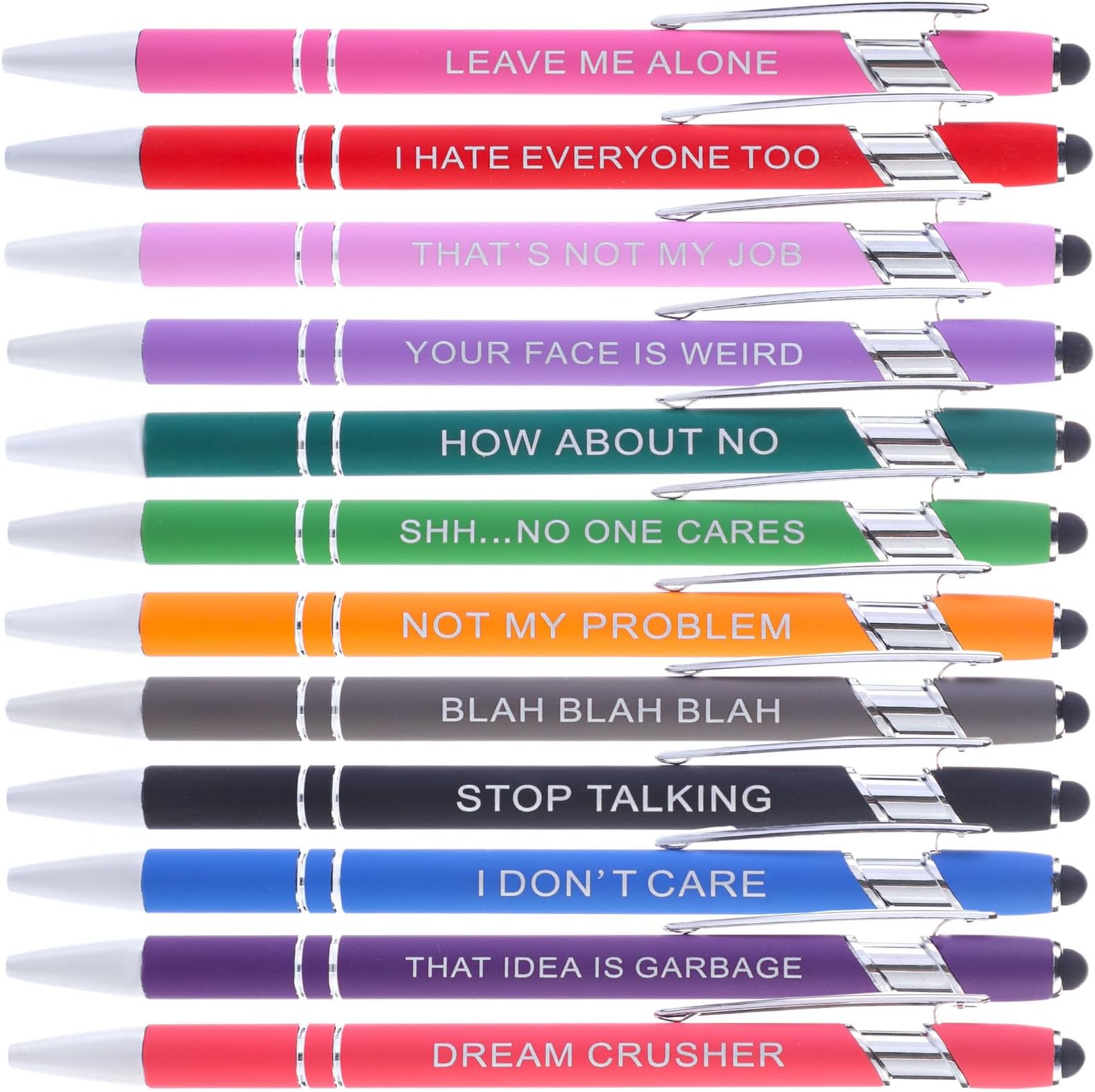Amazon.com : ITAWIXS 10Pcs Funny Sarcastic Ballpoint Pens with Black ...