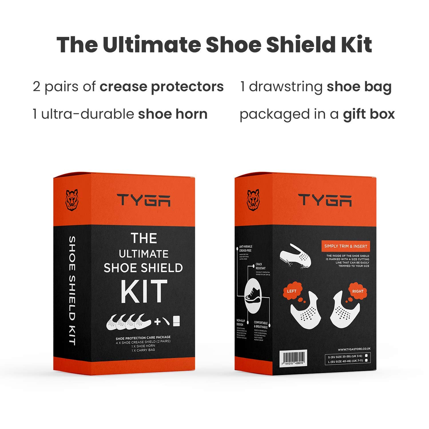 | Ultimate Shoe Shield Kit - Shoe Crease Protectors - Trainer/Sneaker ...