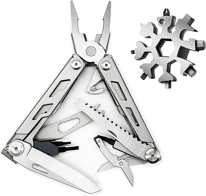 Multitool,21-in-1 Stainless Steel Multi Tool Pliers Pocket Knife with ...