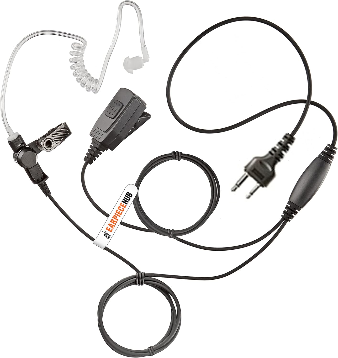 HQ PTT Mikrofon-Ohrmuschel-Headset, kompatibel mit ICOM IC-F3 IC-F4S IC ...