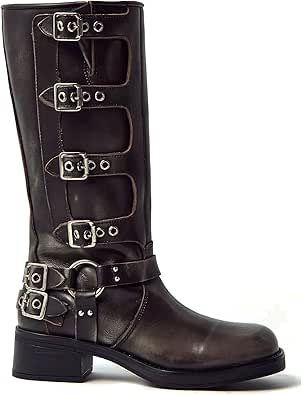 Amazon.com | MissHeel Riding Boots for Women Wide Calf Harness Boots ...