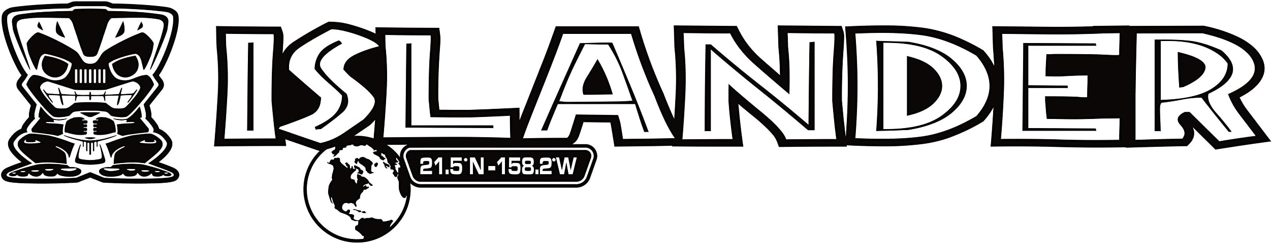 Amazon.com - 2 x Matte Black Islander Edition Hood Decal Beach Club ...