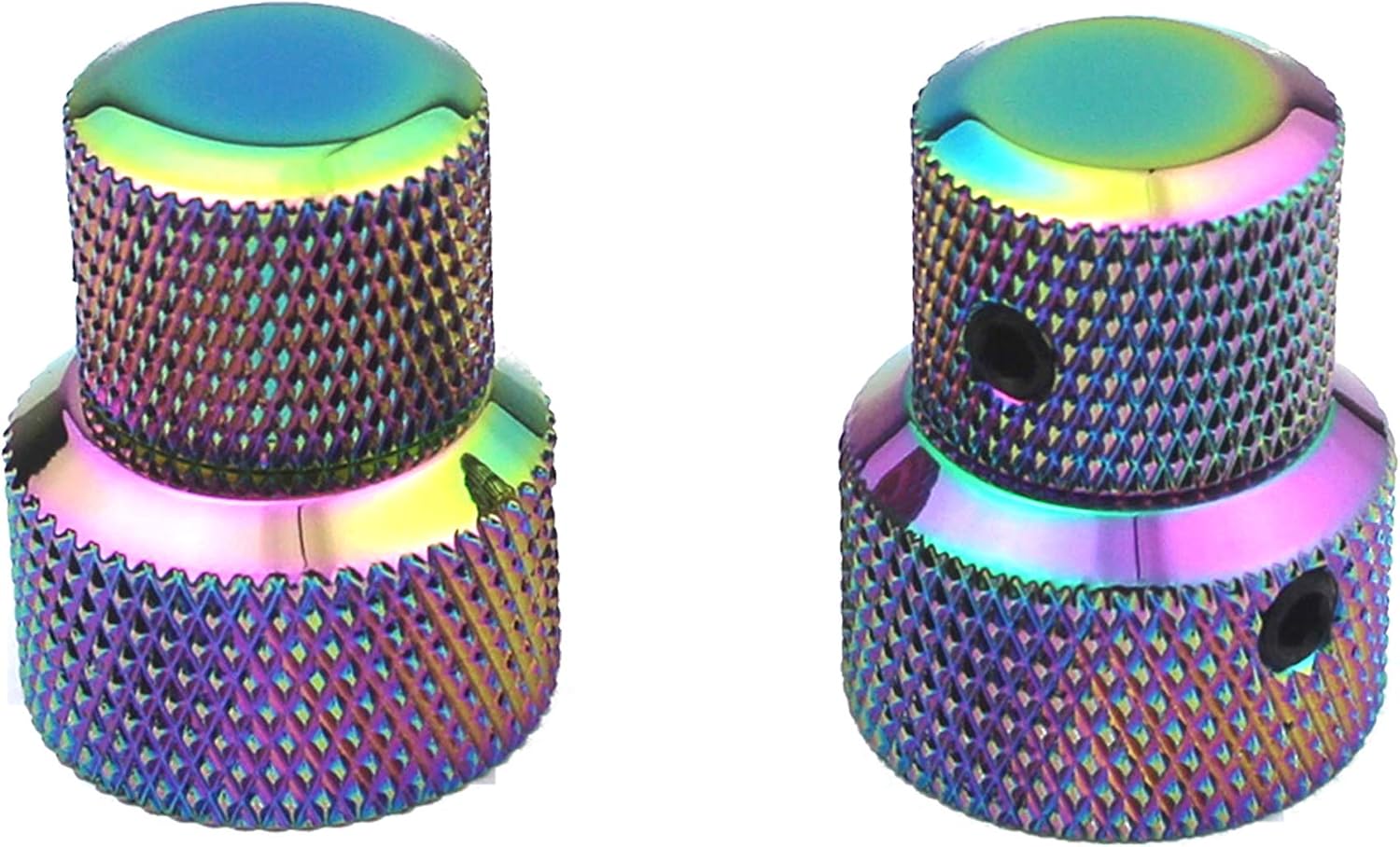 Amazon.com: Guyker 2Pcs Brass Concentric Stacked Knobs, Dual Knurled Control Knobs, High Grade ...