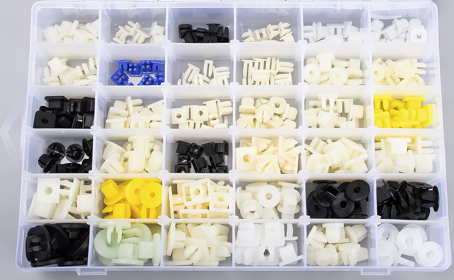 Snapklik.com : 360pcs Nylon Grommet Nut Assortment For Automotive Body ...