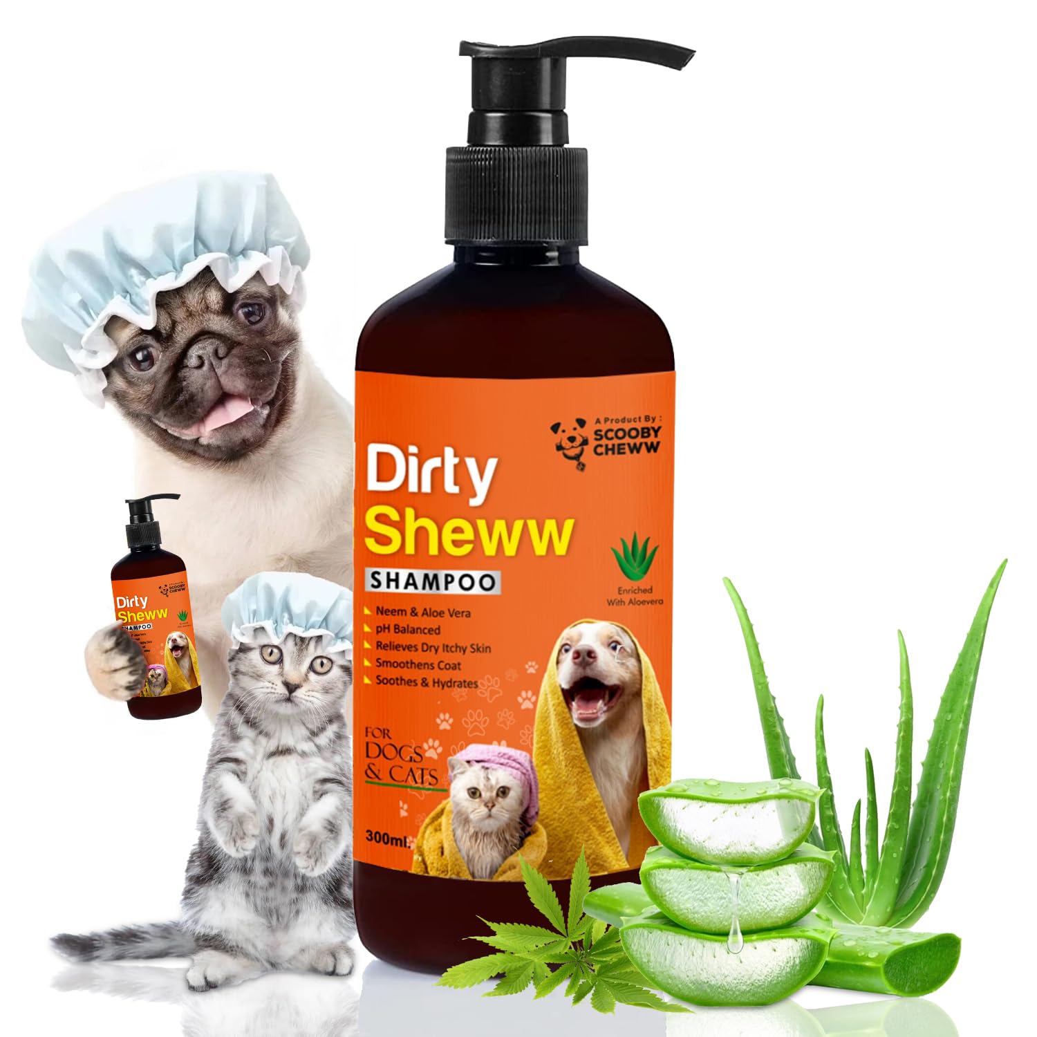Buy Scooby Cheww Dirty Sheww Neem And Aloevera Shampoo 300 Milliliter ...