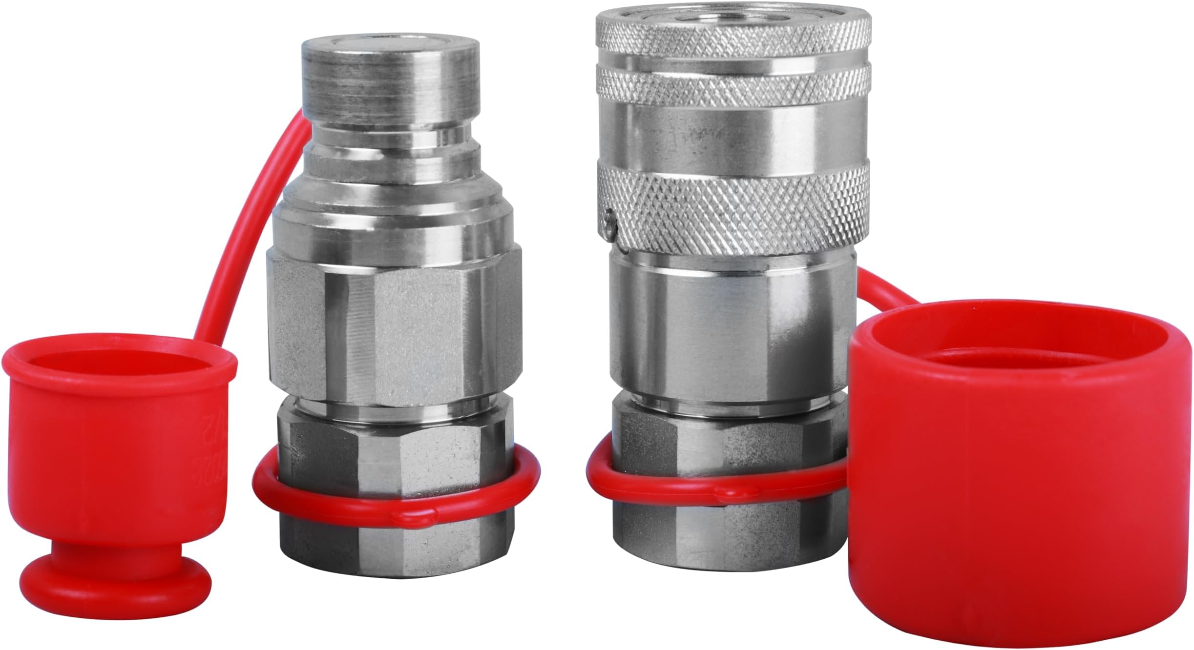 Amazon.com: 1/2" NPT Carbon Steel Flat Face Type Hydraulic Quick ...