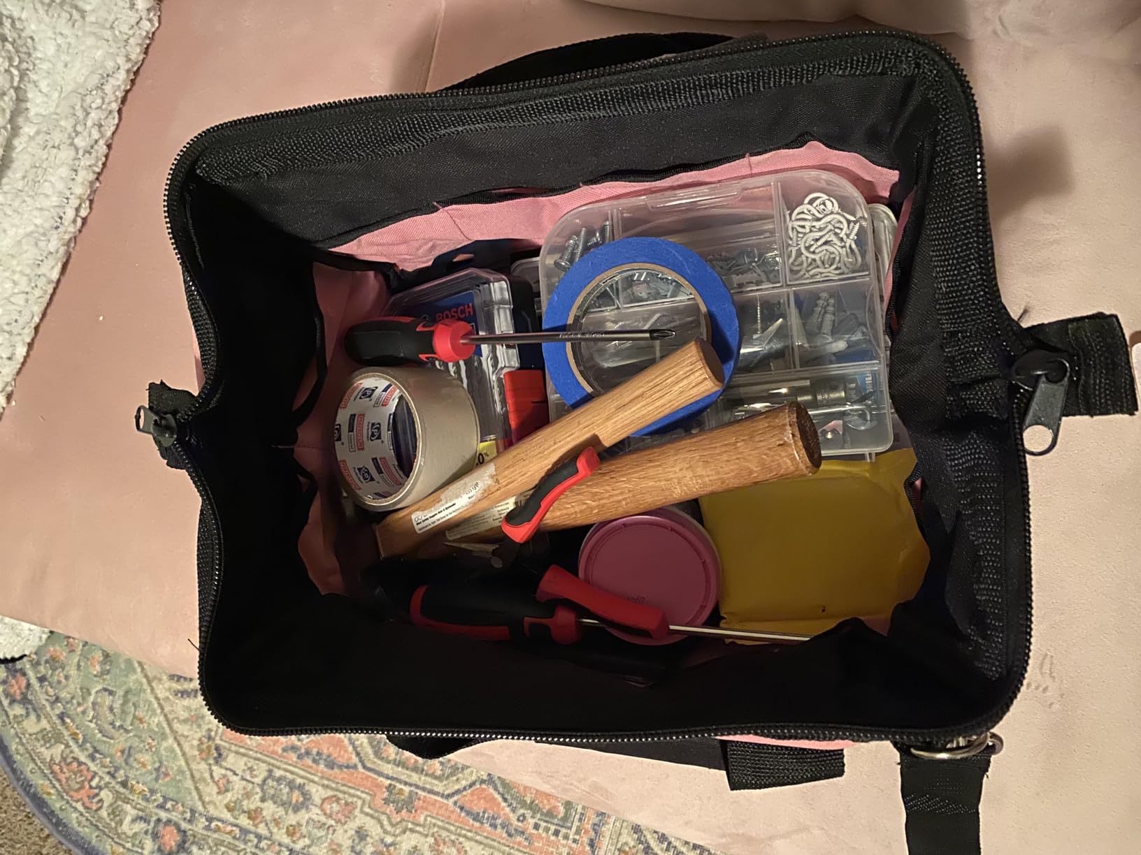 $6/mo - Finance Pink Tool Bag for Women -16" Tool Tote Bag w/ 22 ...