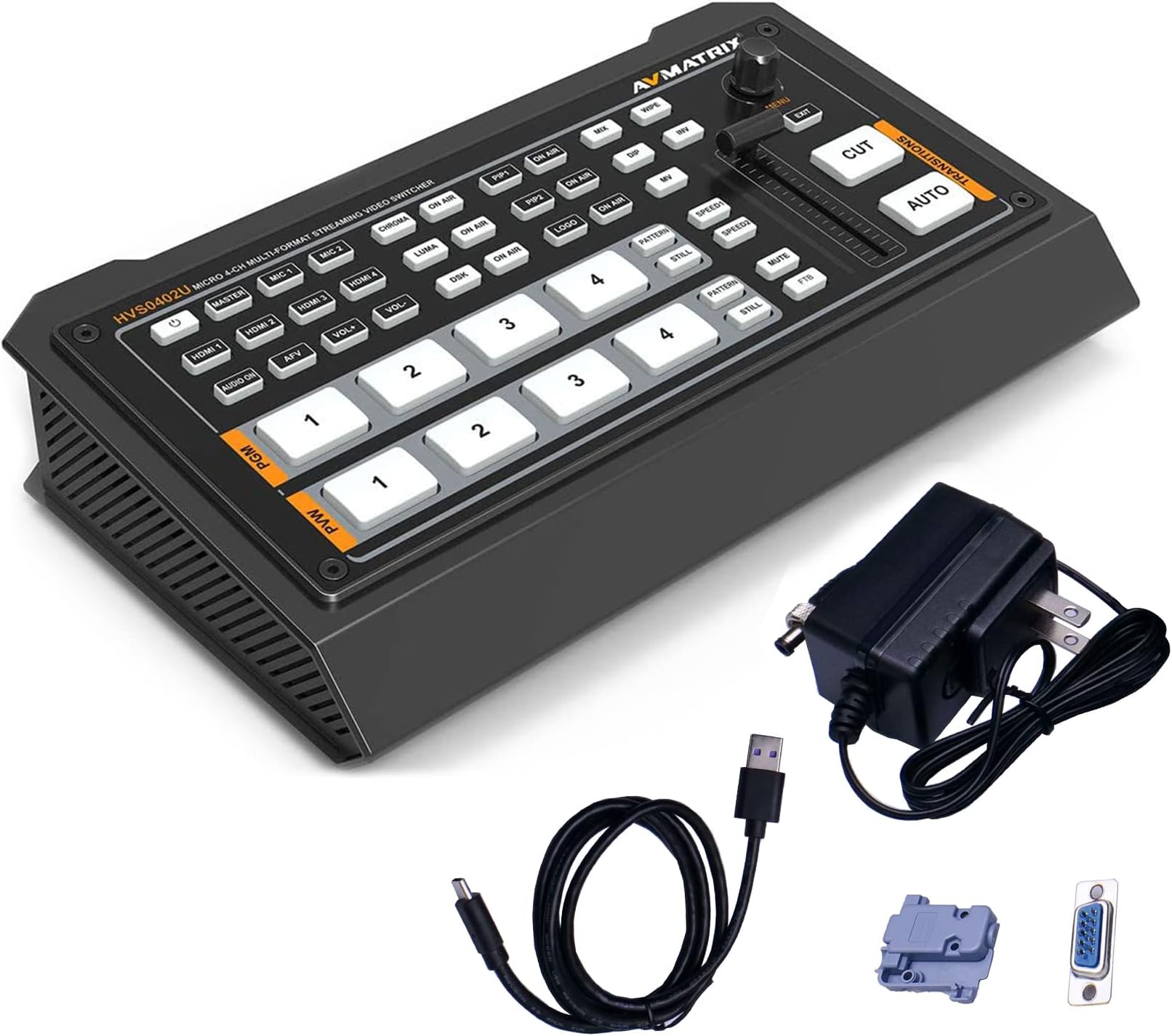 AVMatrix HVS0402U Micro 4-Channel HDMI Live Stream Multi-Format Video ...