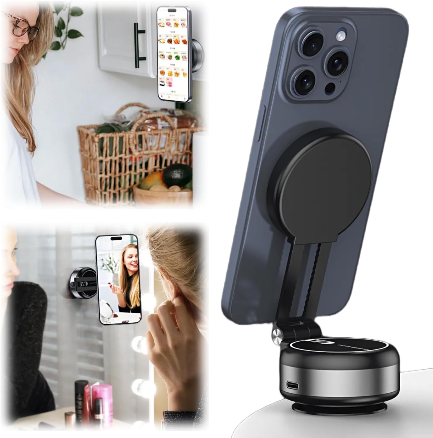Amazon.com: Koujut AI Electric Suction Cup Phone Mount, 2025 Upgraded ...