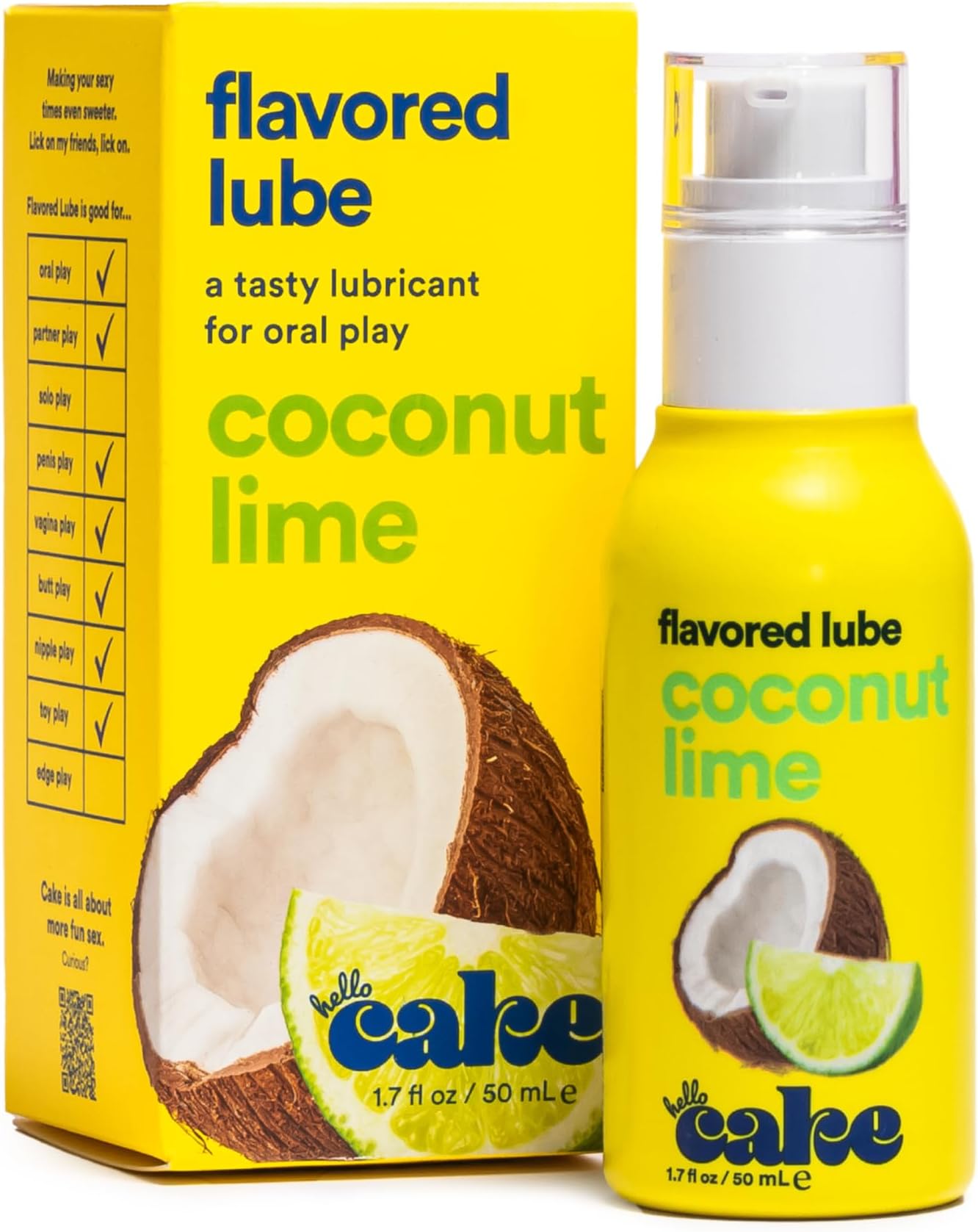 Amazon.com: Hello Cake Flavored Lube - Coconut Lime - Water-Based Lube ...