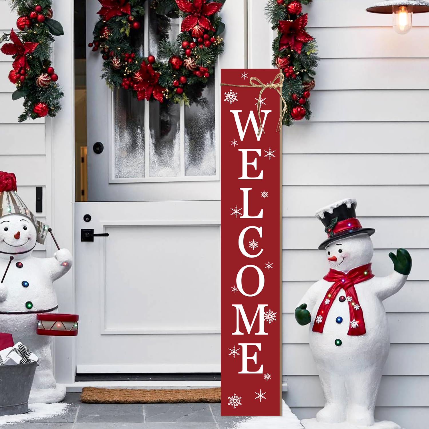 Amazon.com : Christmas Porch Sign Welcome Sign For Front Porch ...