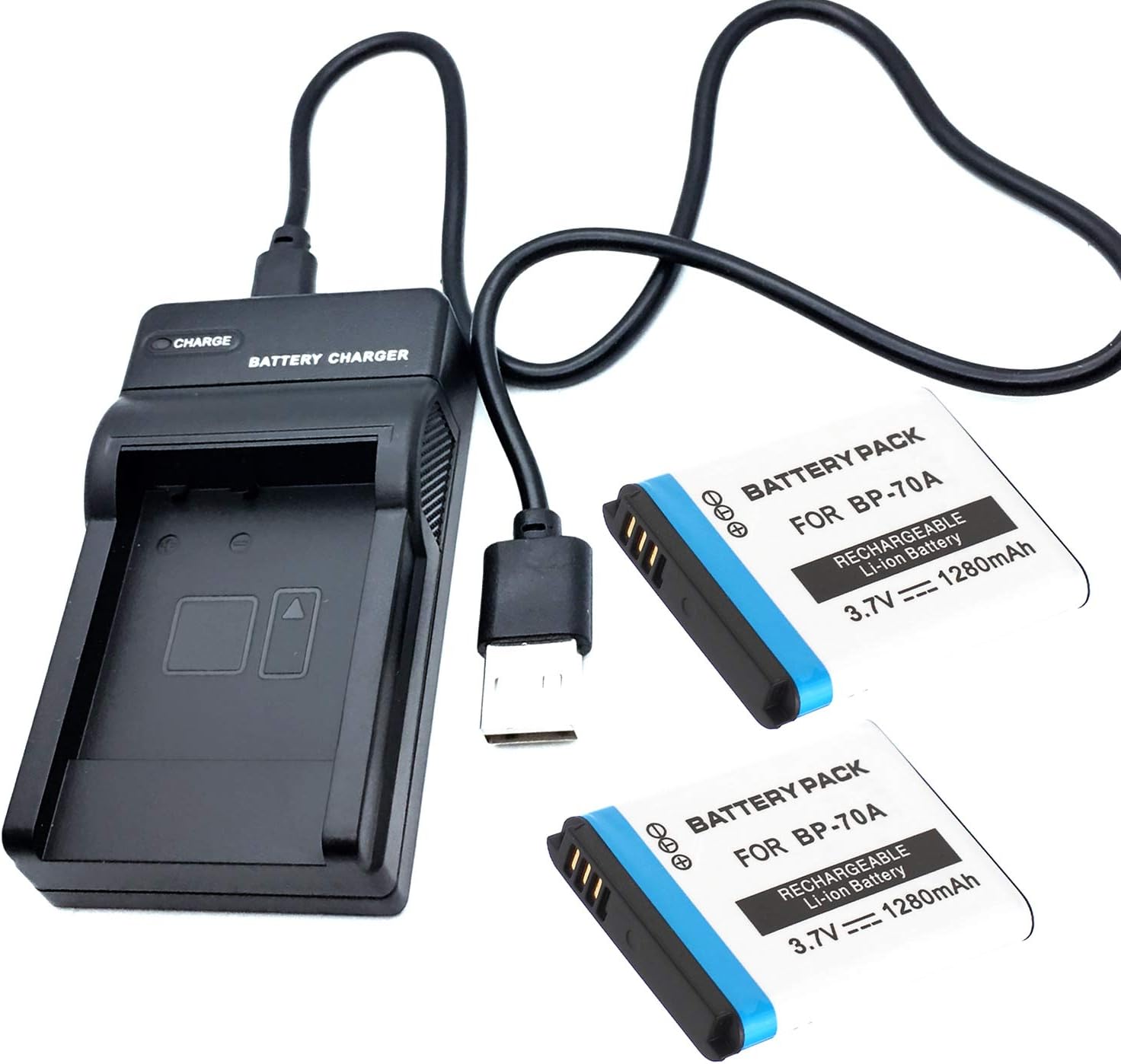 Amazon.com : Battery 2 Pack and USB Travel Charger for Samsung PL170 ...