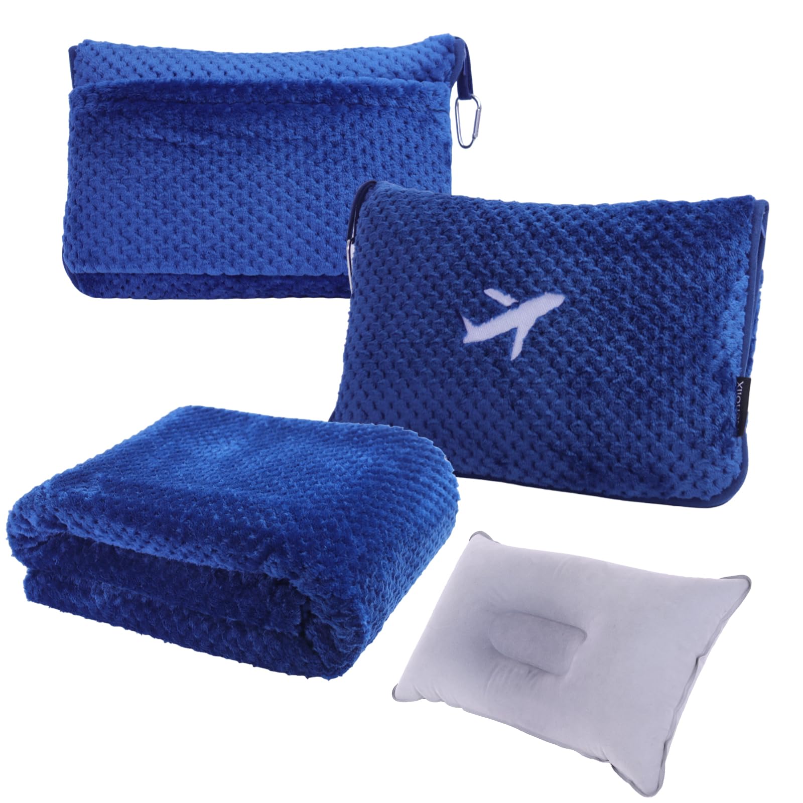 Amazon.com: Nenolix 3 in 1 Travel Blanket Pillow Set - 350 GSM Thick ...