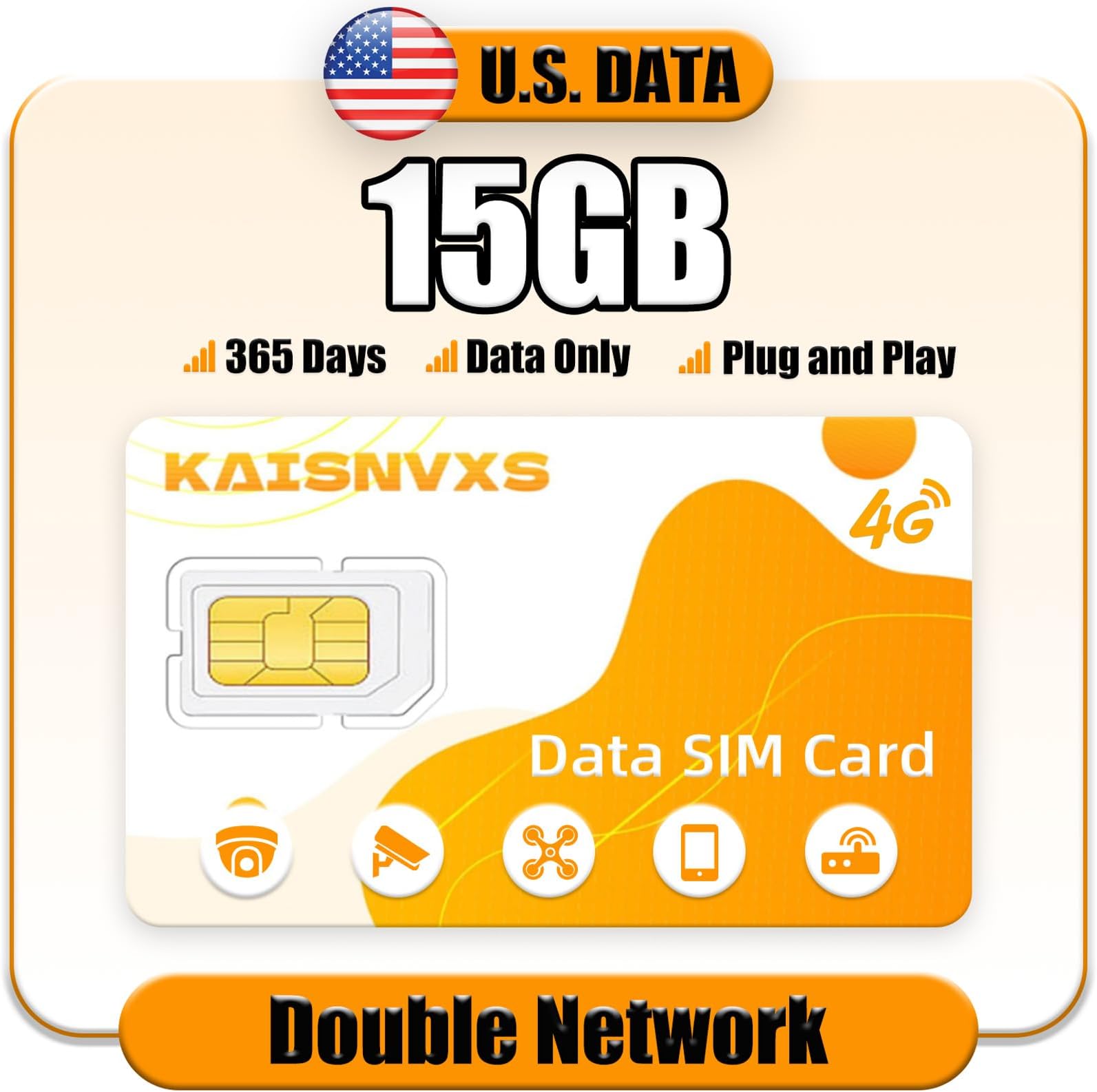 Amazon.com: Kaisnvxs Data Only SIM Card for 365 Days 15GB - KAISNVXS ...