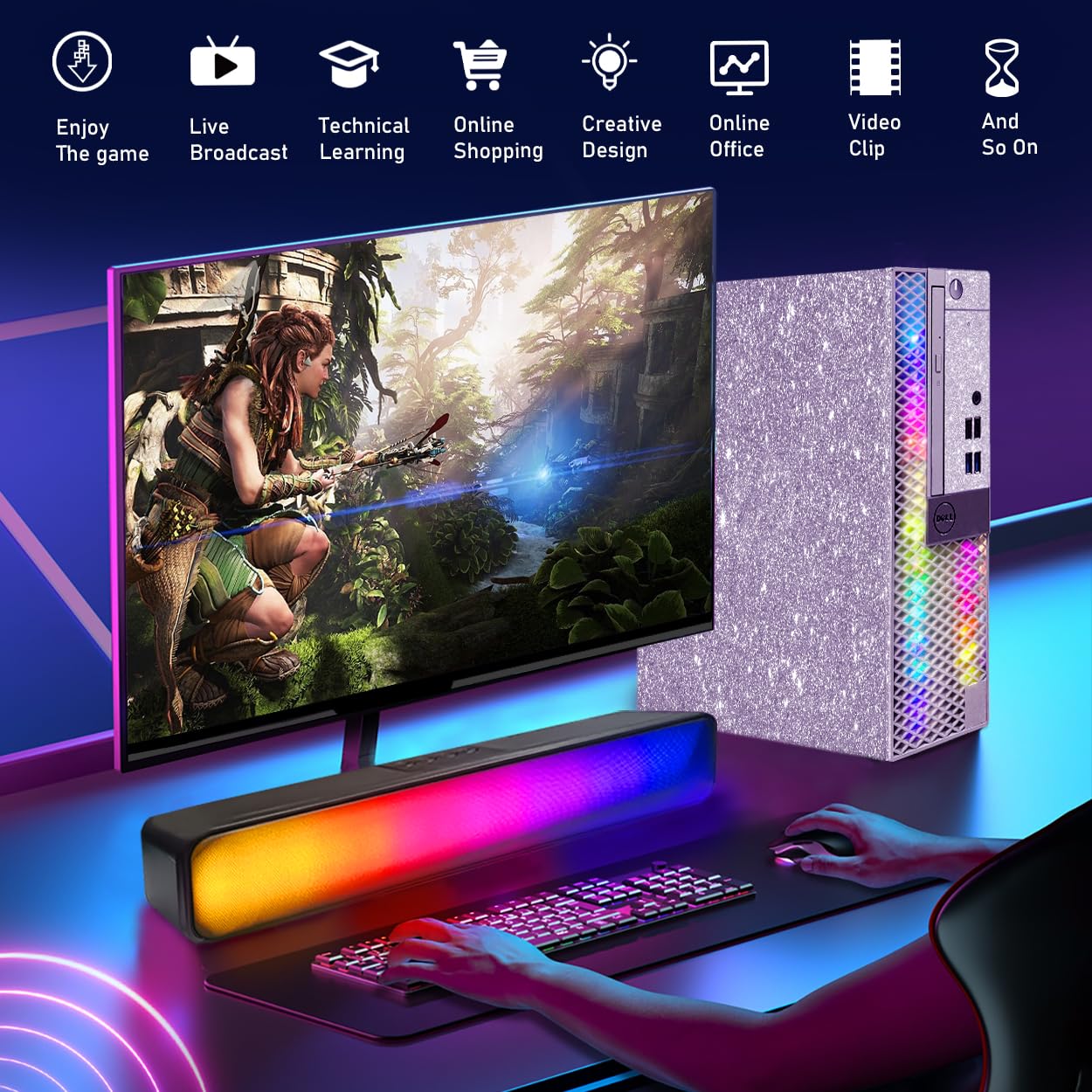 Snapklik.com : Dell RGB Gaming Desktop Computer, Intel Quad Core I5 ...