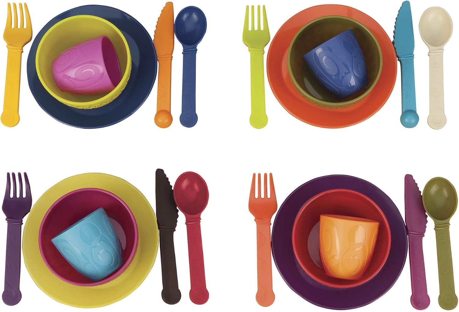 Amazon.com: B. toys - Let's Dish - Plates, Bowls, Cups, Cutlery ...