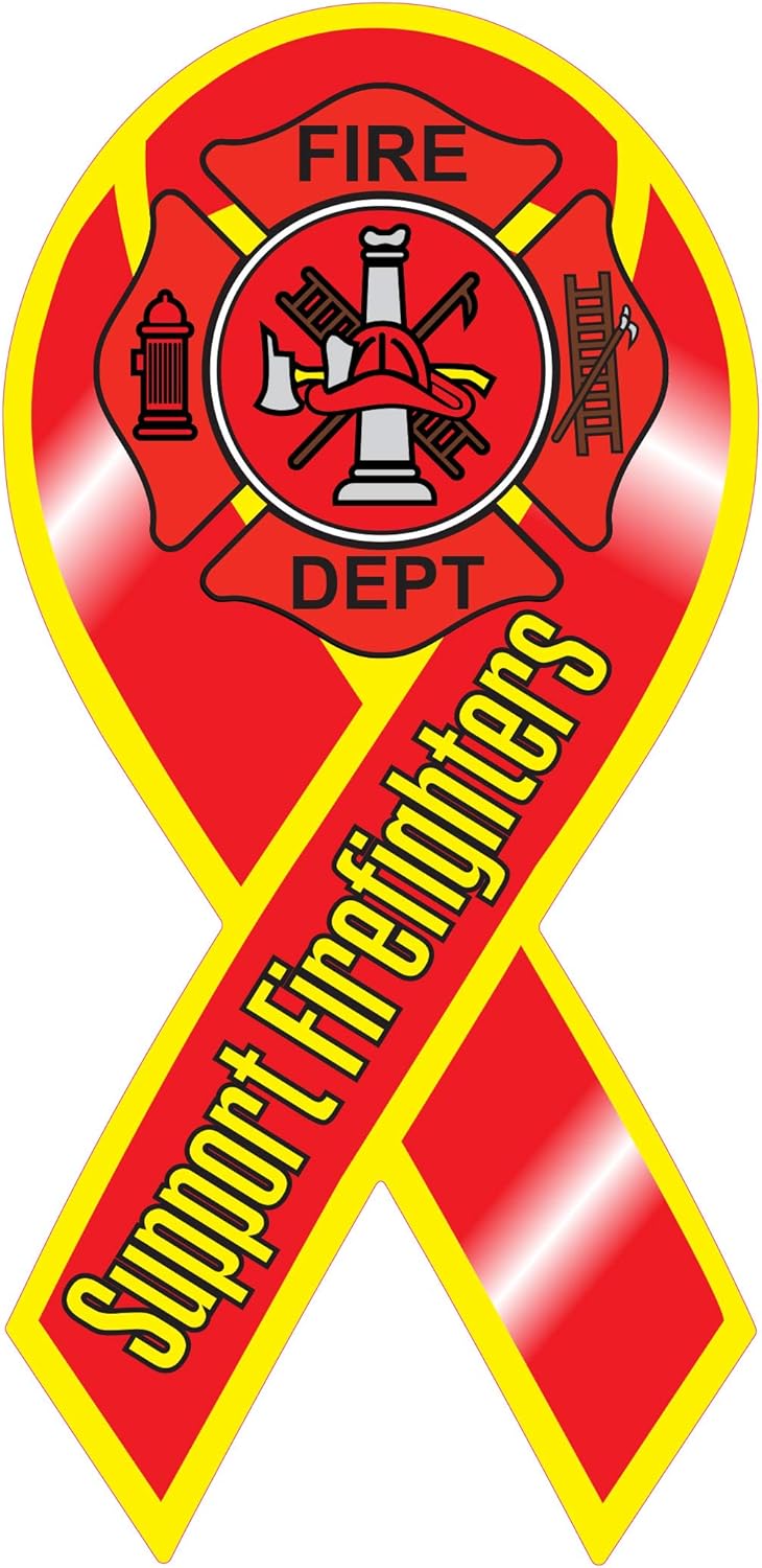 Amazon.com: Support Firefighters Maltese Ribbon Vinyl Decal - Choose ...
