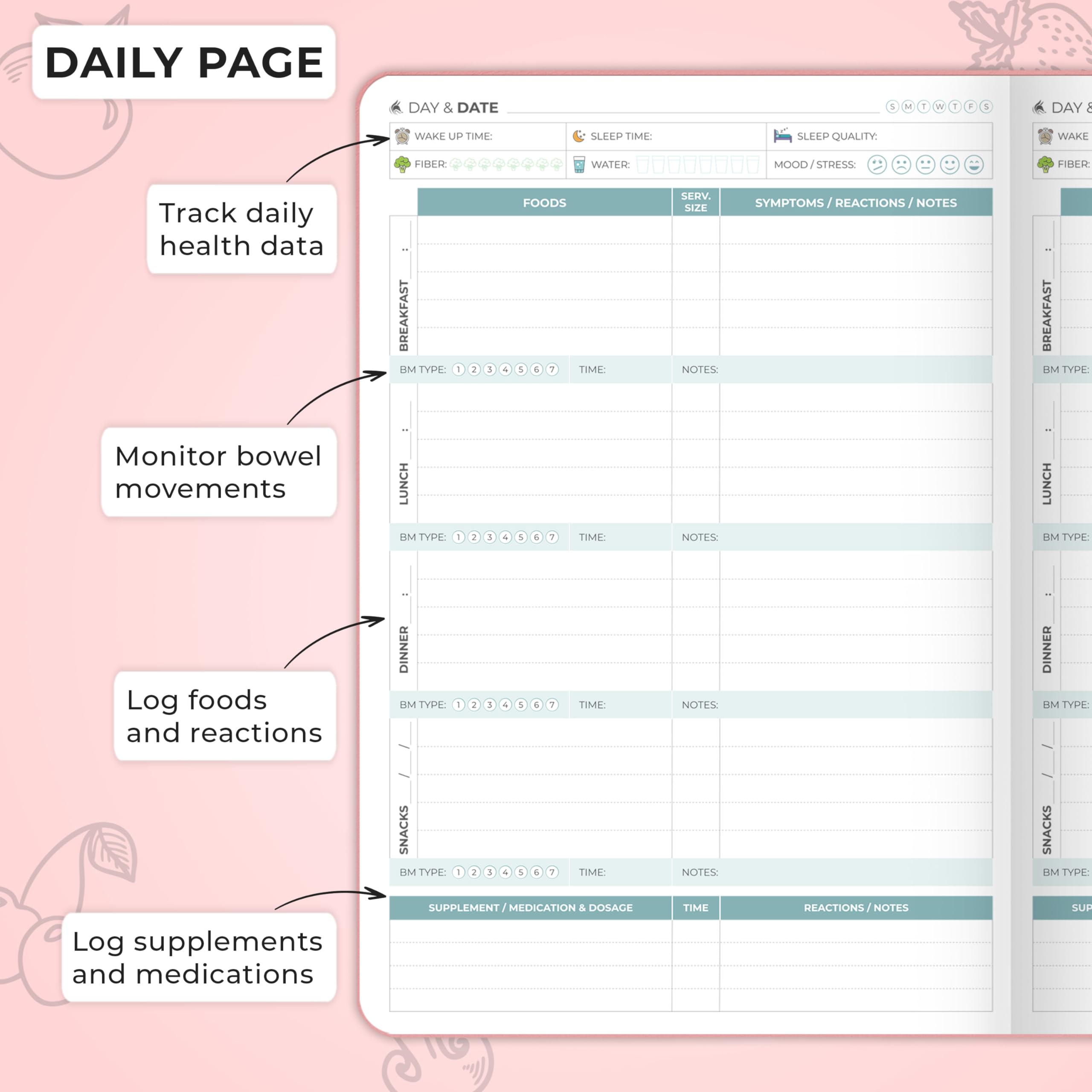 Snapklik.com : Clever Fox Food Sensitivity Journal Daily Intolerance ...