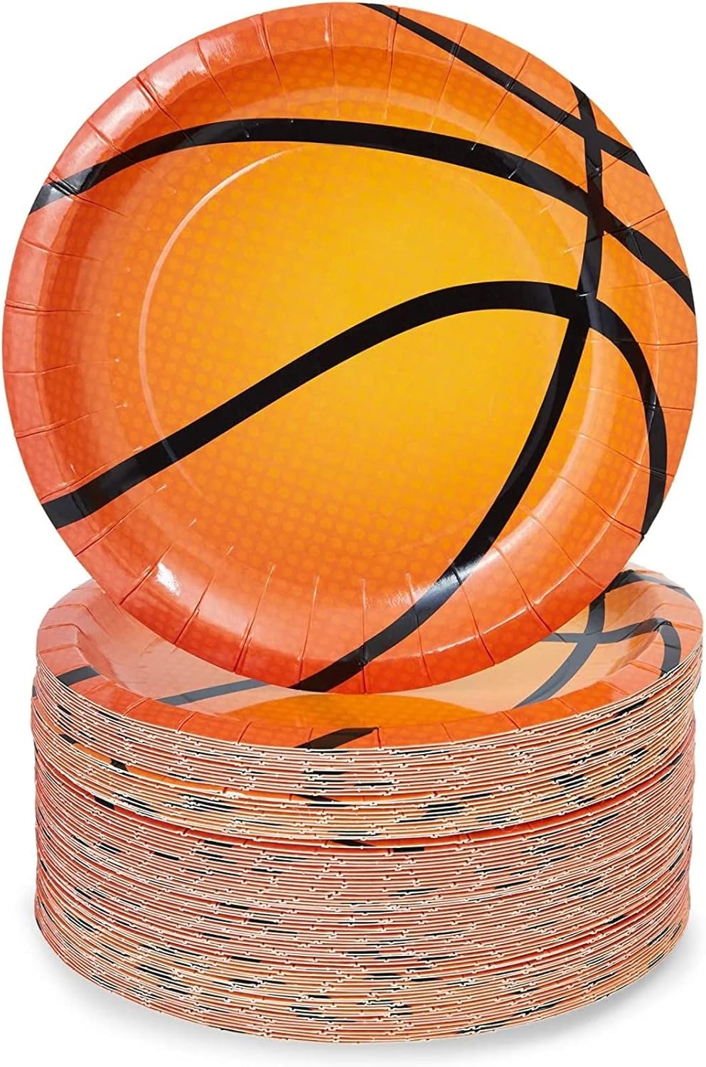 Amazon.com: BLUE PANDA 80 Pack BasketBall Plates, Sports Themed ...