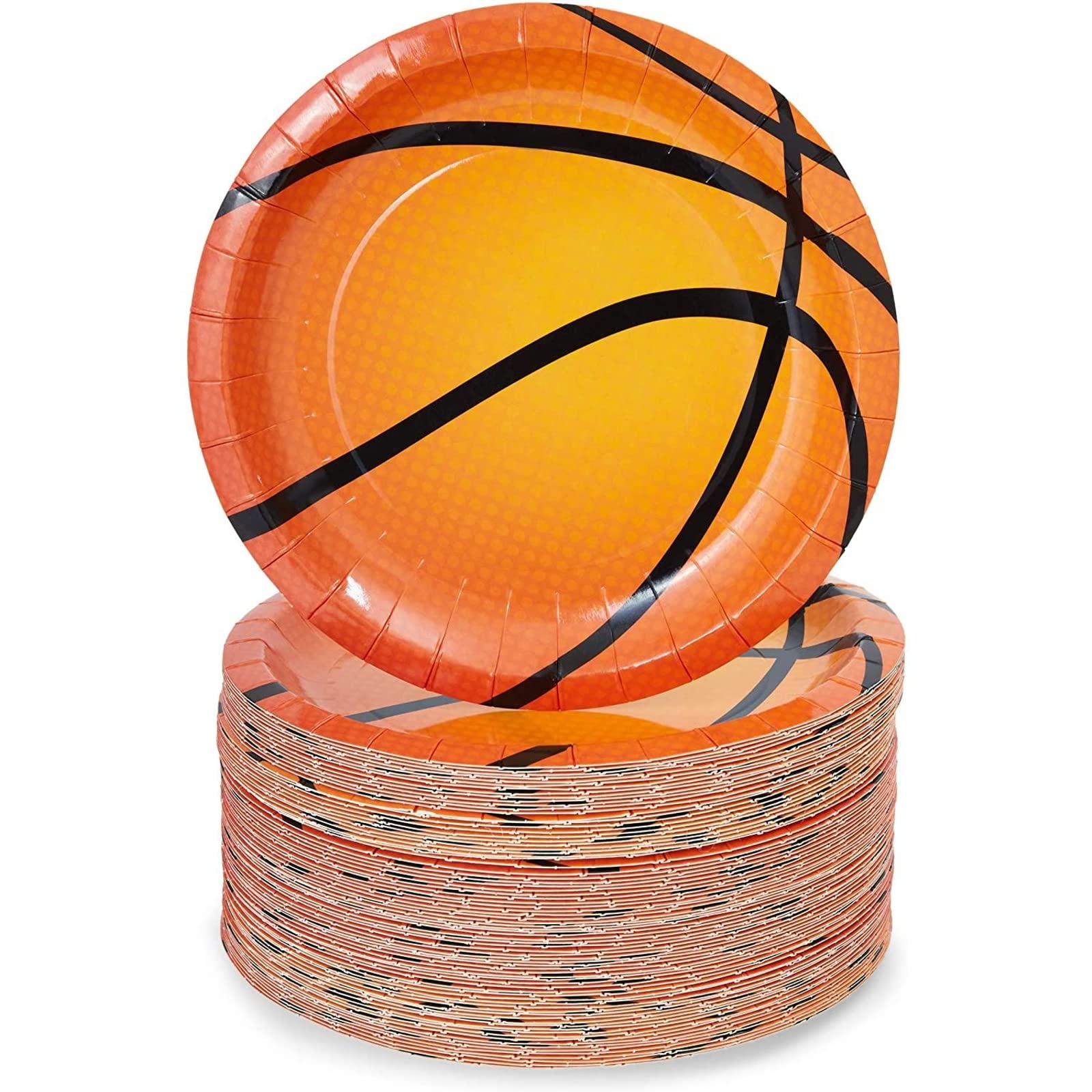 Amazon.com: BLUE PANDA 80 Pack BasketBall Plates, Sports Themed ...