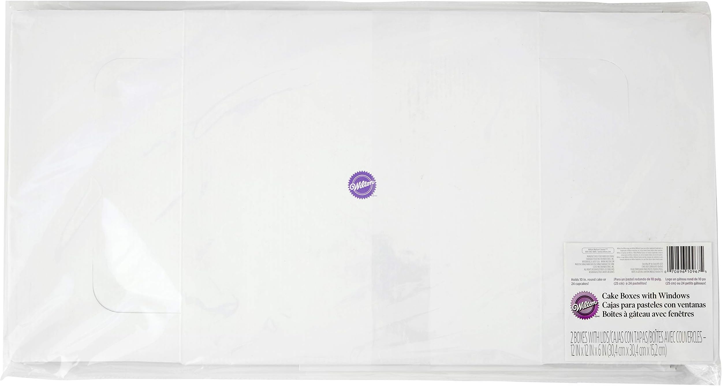 Amazon.com: Wilton 12-Inch Cake Box with Window for 10-Inch Cake, 2 ...