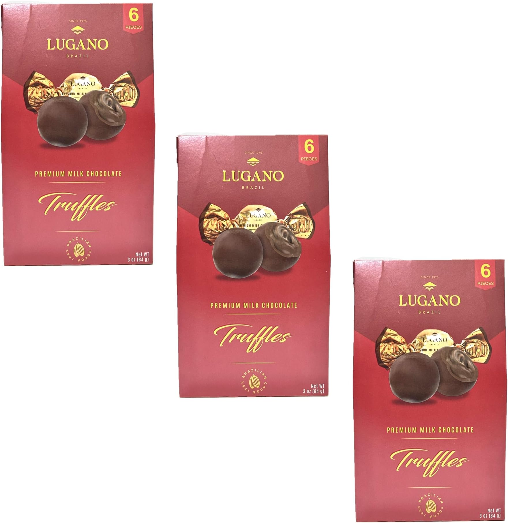 Amazon.com: Lugano Truffles Premium Milk Chocolate Filled with Milk ...