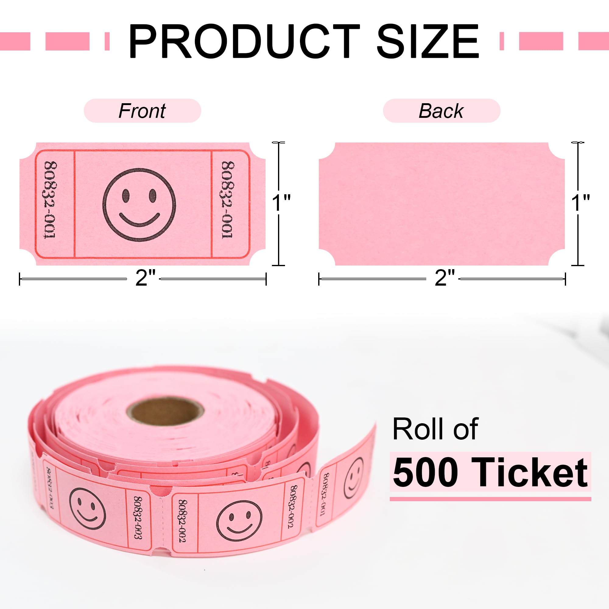 Snapklik.com : L LIKED 500 Raffle Tickets, Smile, Pink