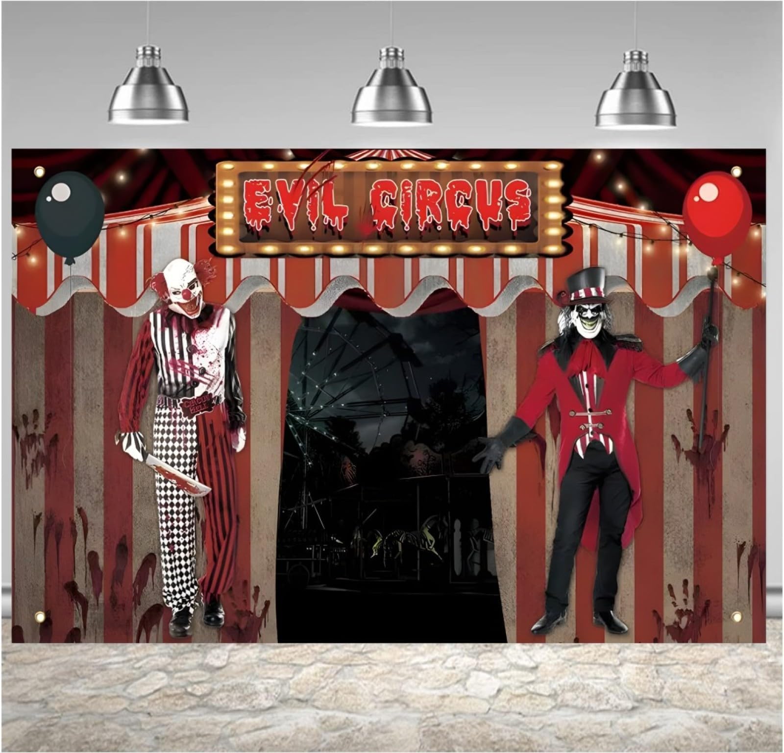 Amazon.com : 7X5 Feet Scary Circus Halloween Photography Backdrop Giant ...