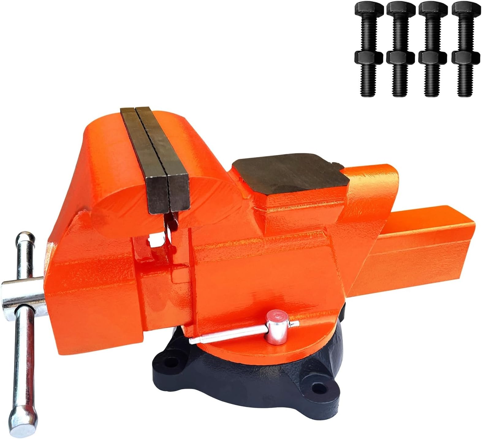 Ductile Iron Vise VEVOR 6.5" Bench Vise With Swivel Base & Anvil ...