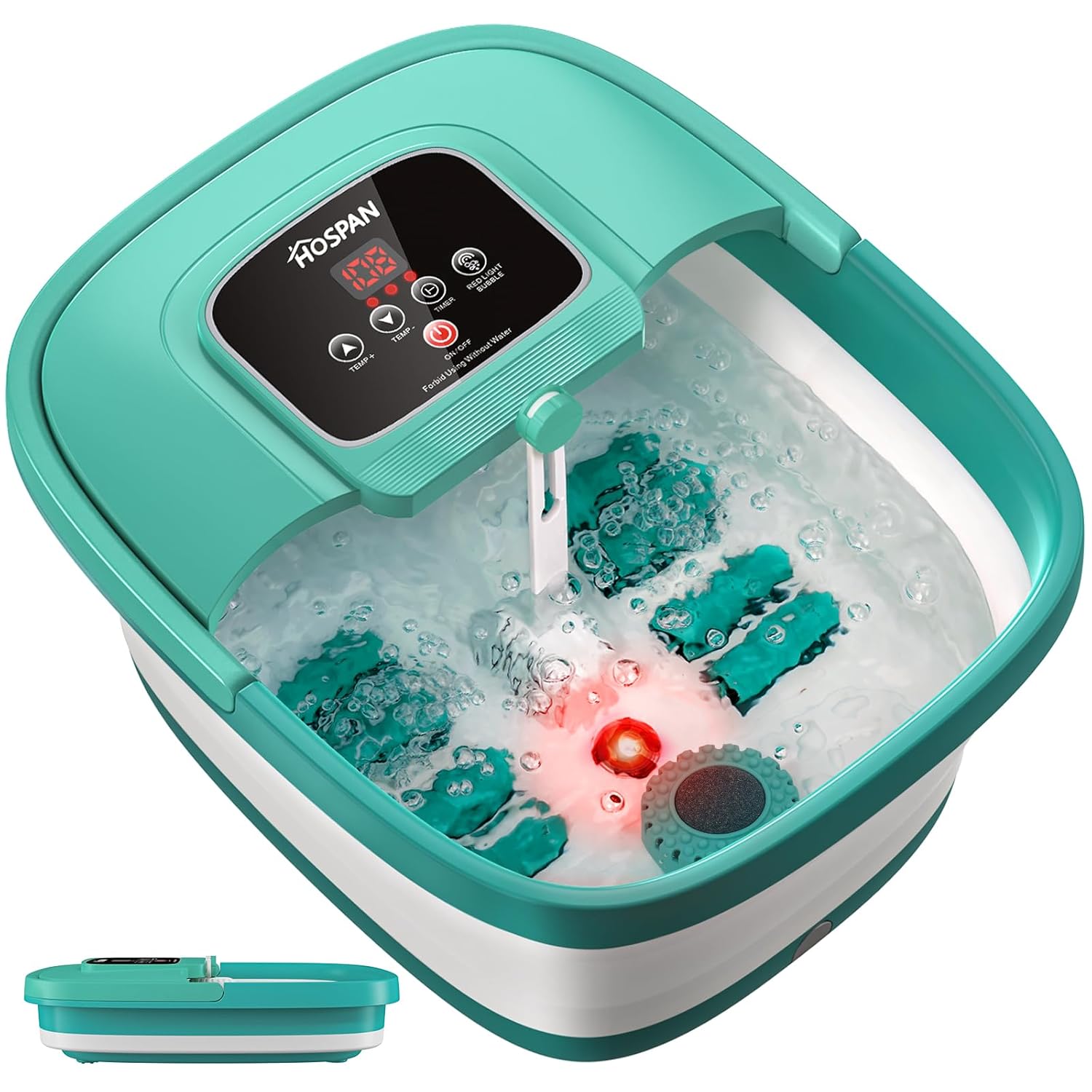 Amazon.com: HOSPAN Collapsible Foot Spa with Heat, Bubble, Red Light ...