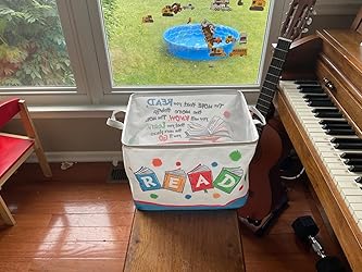 Amazon.com - Clastyle Collapsible Cartoon Reading Book Storage Basket ...