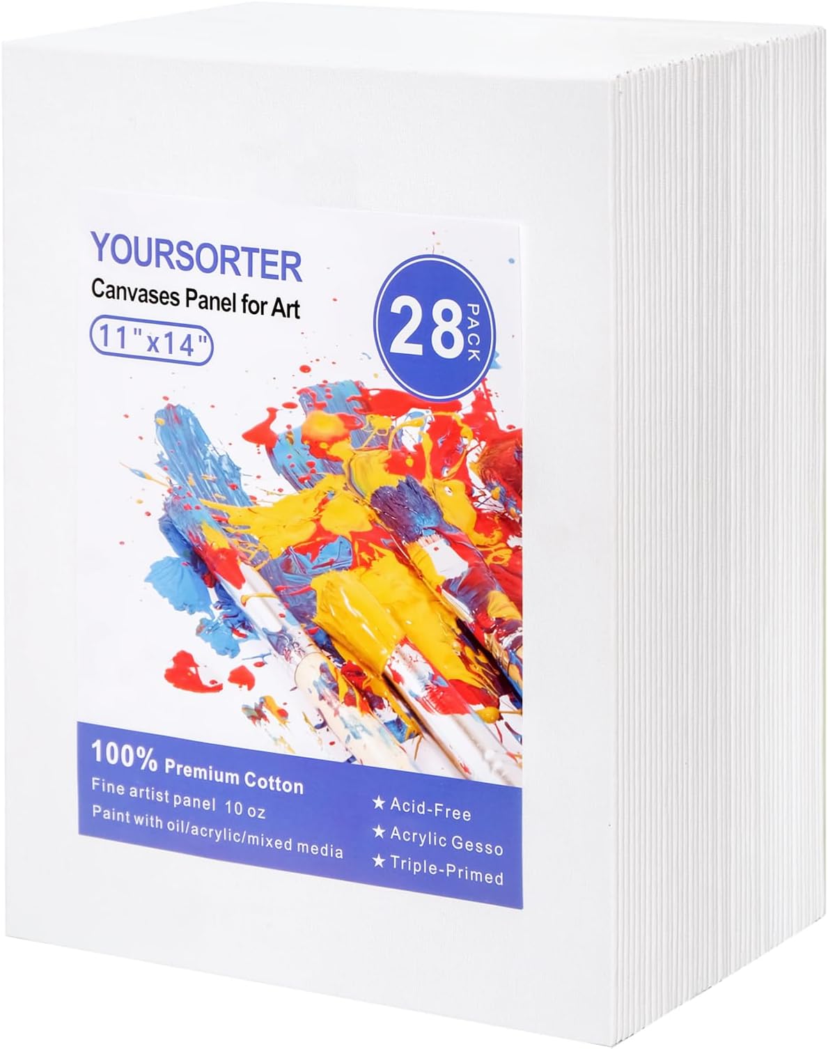 Amazon.com: milo Canvas Panel Boards for Painting | 11x14 inches | 24 ...