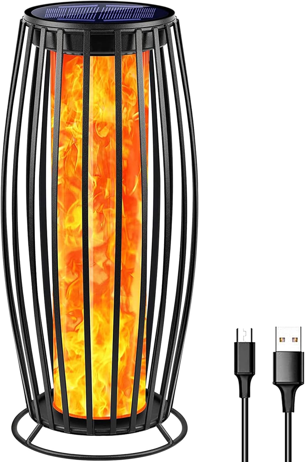 Amazon.com: TomCare Solar Lantern Flickering Flame Solar Lights Outdoor ...