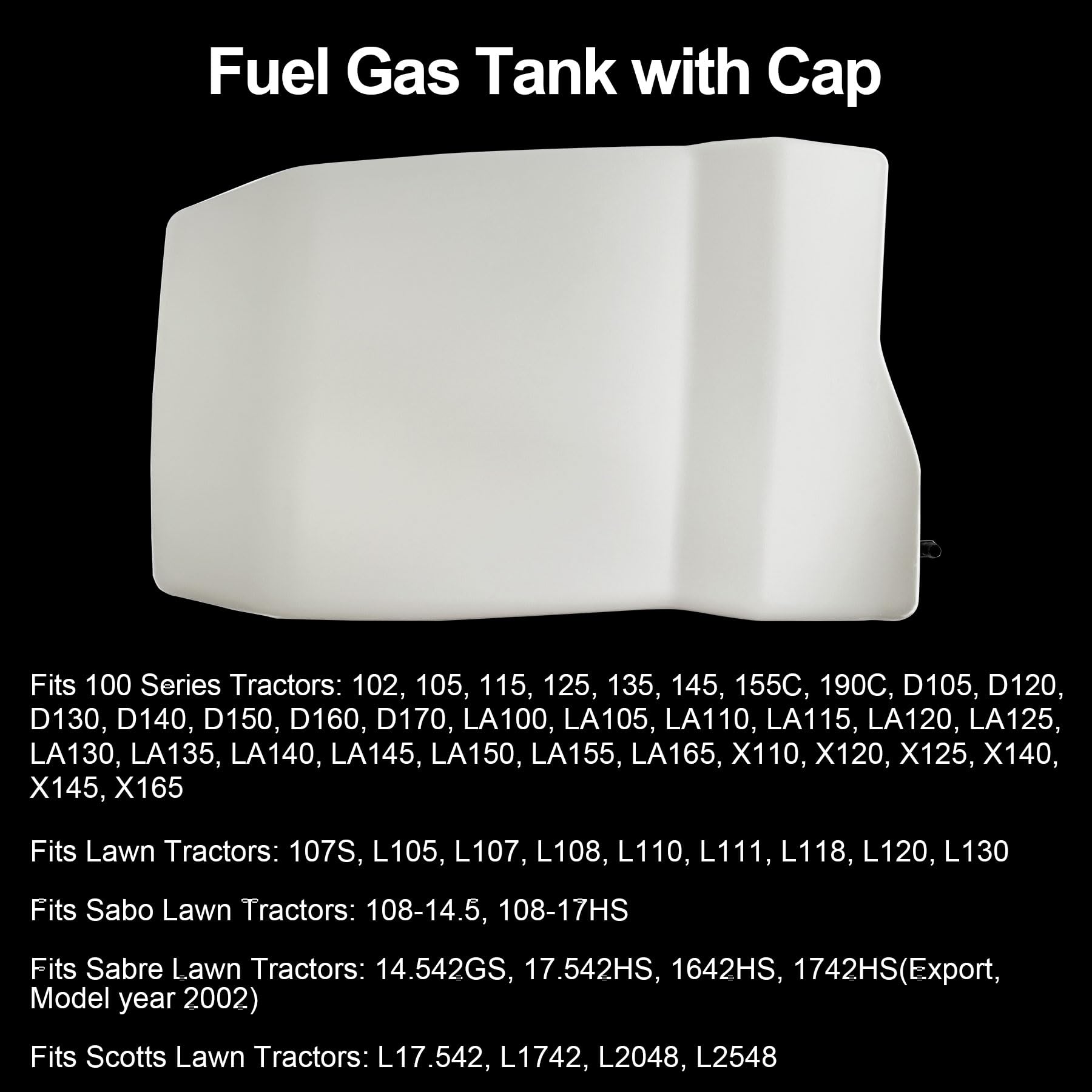 Misakomo GY21876 Gas Fuel Tank, Plastic Gas Tank Compatible with John ...