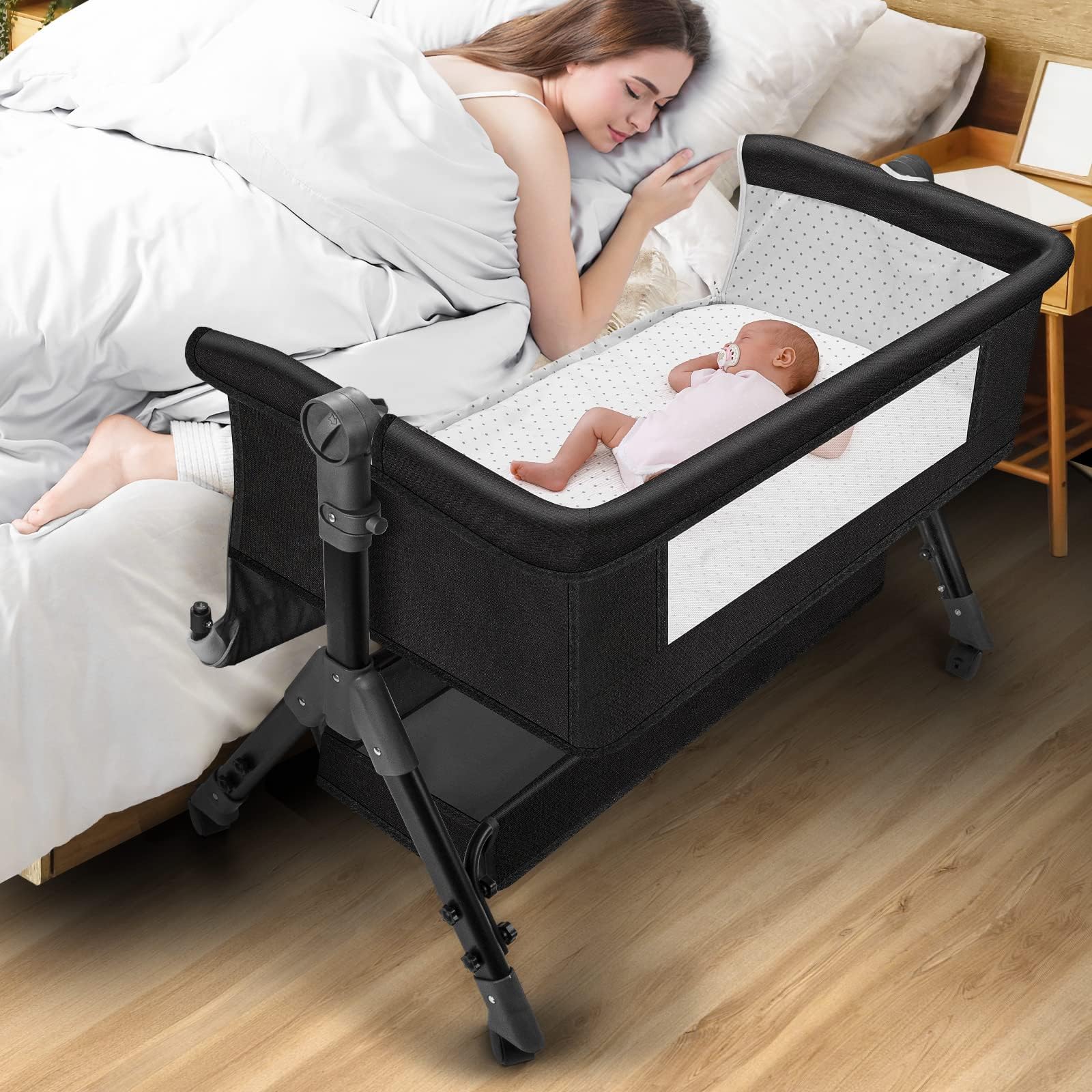 Amazon.com: Obleba Baby Bassinets, Bedside Crib, Bedside Sleeper for ...
