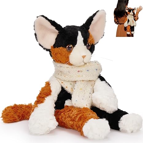 Amazon.com: MorisMos Calico Cat Stuffed Animal Plush, 20" Realistic ...