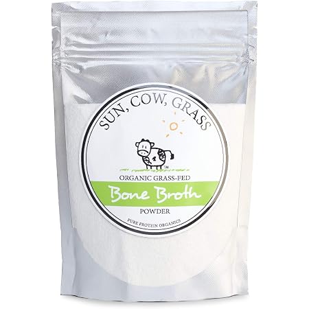 Amazon.com: Beef Bone Broth Powder - Organic Grass-fed Pure Protein Non ...