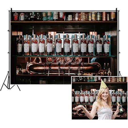 Amazon.com : BELECO 7x5ft Fabric Bar Backdrops for Photography ...