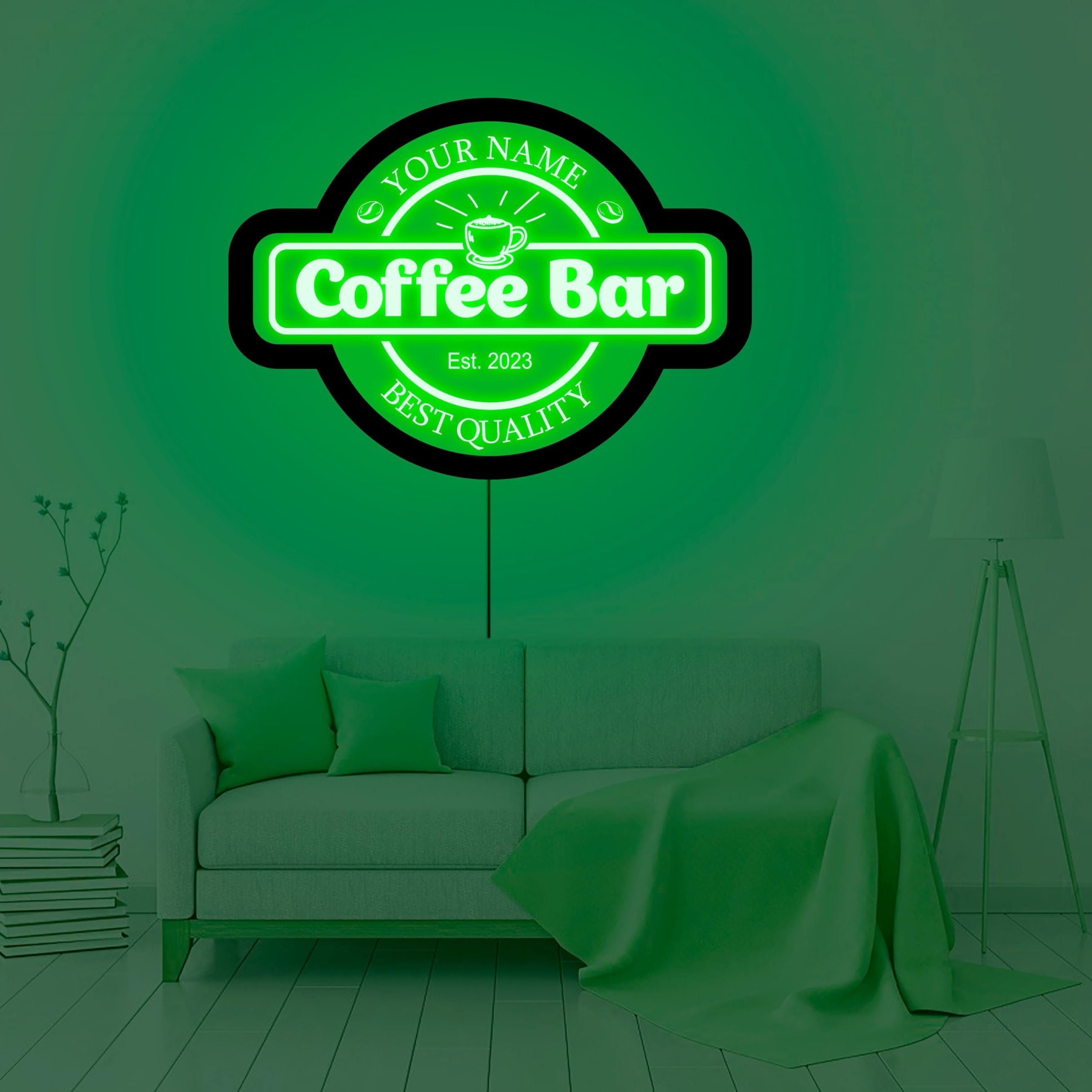 Amazon.com : Custom Coffee Bar Neon Sign, Coffee Bar LED Sign, Cafe ...