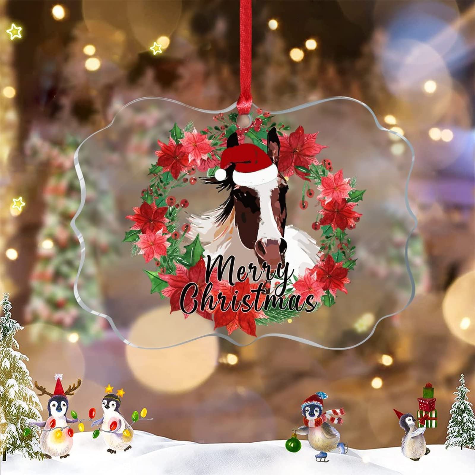 Horse Christmas Tree Ornaments DIY Glittery Holiday Horse Ornaments