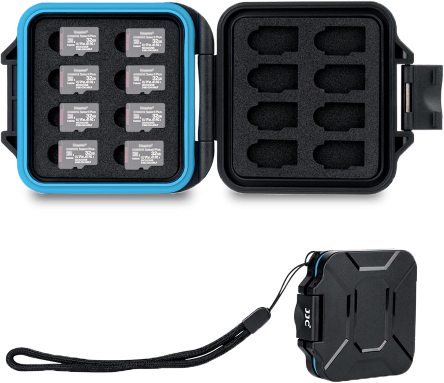 Amazon.com: JJC 16 Slots Portable TF Micro SD Memory Card Case, Water ...