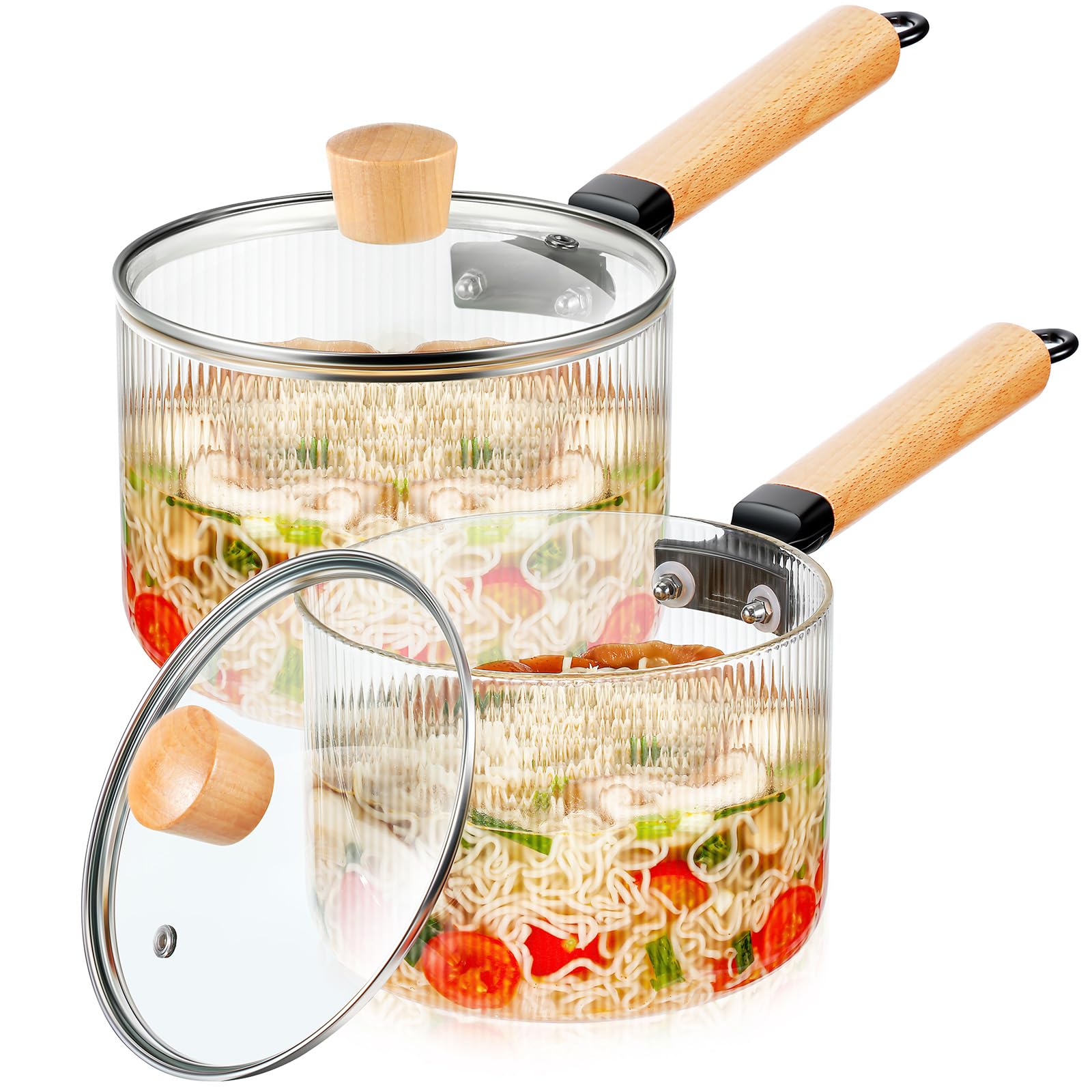 Amazon.com: Teenyyou 2 Pcs Glass Pots 53 Oz/ 1.5 l and 67.6 Oz/ 2 l ...