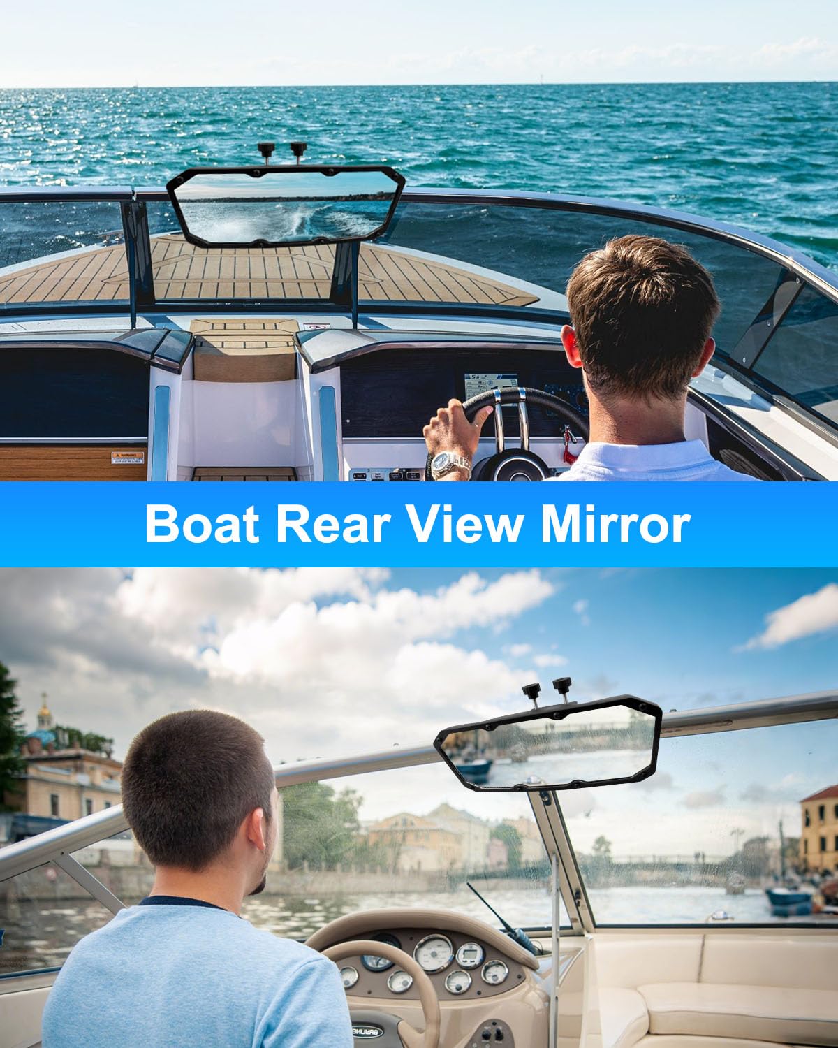 Snapklik.com : Universal Rear View Boat Mirror For Circular And Square ...