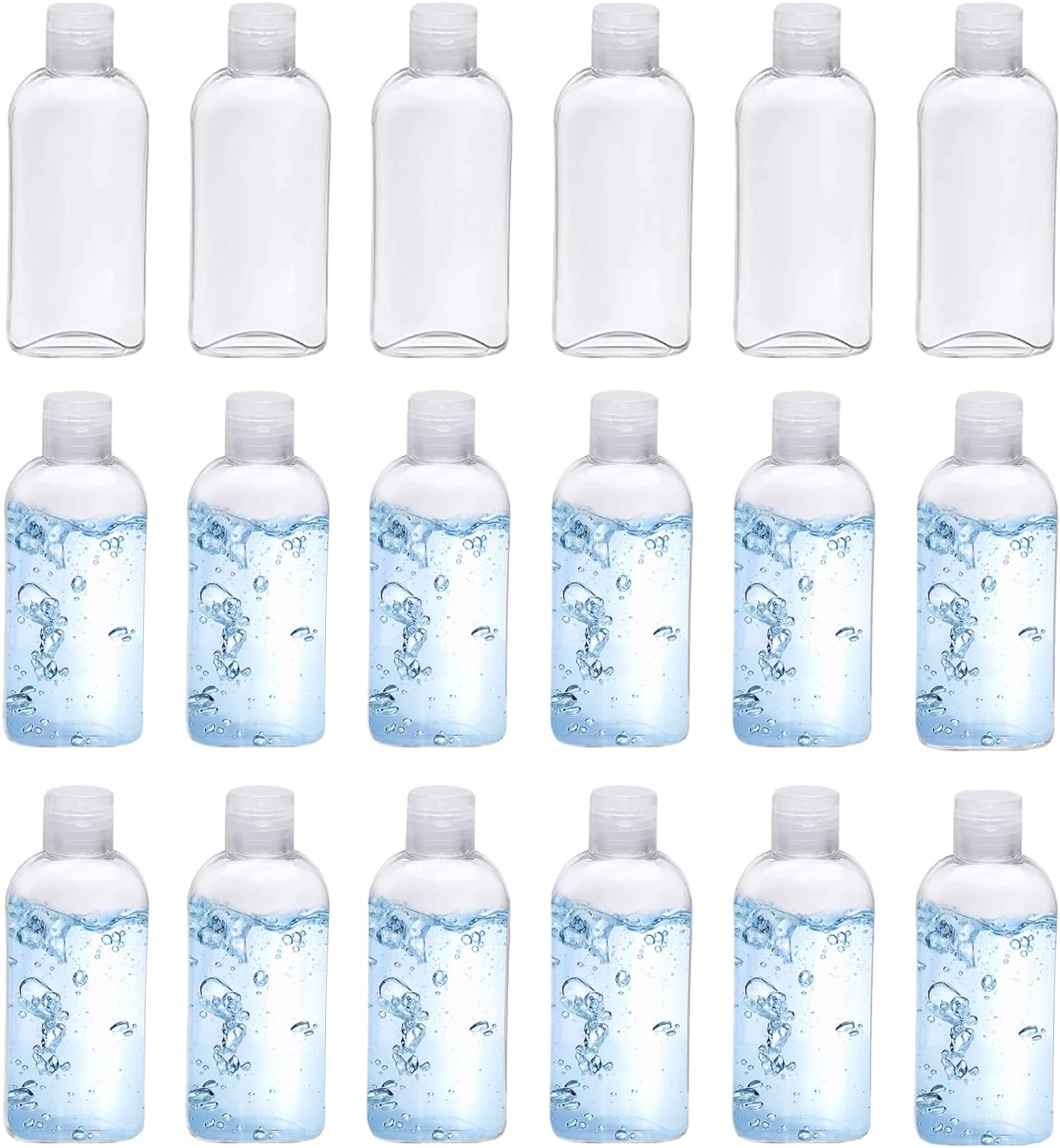 Amazon.com: Clear Plastic Empty Squeeze Bottles 5 Pack 3.4oz/100ml with ...