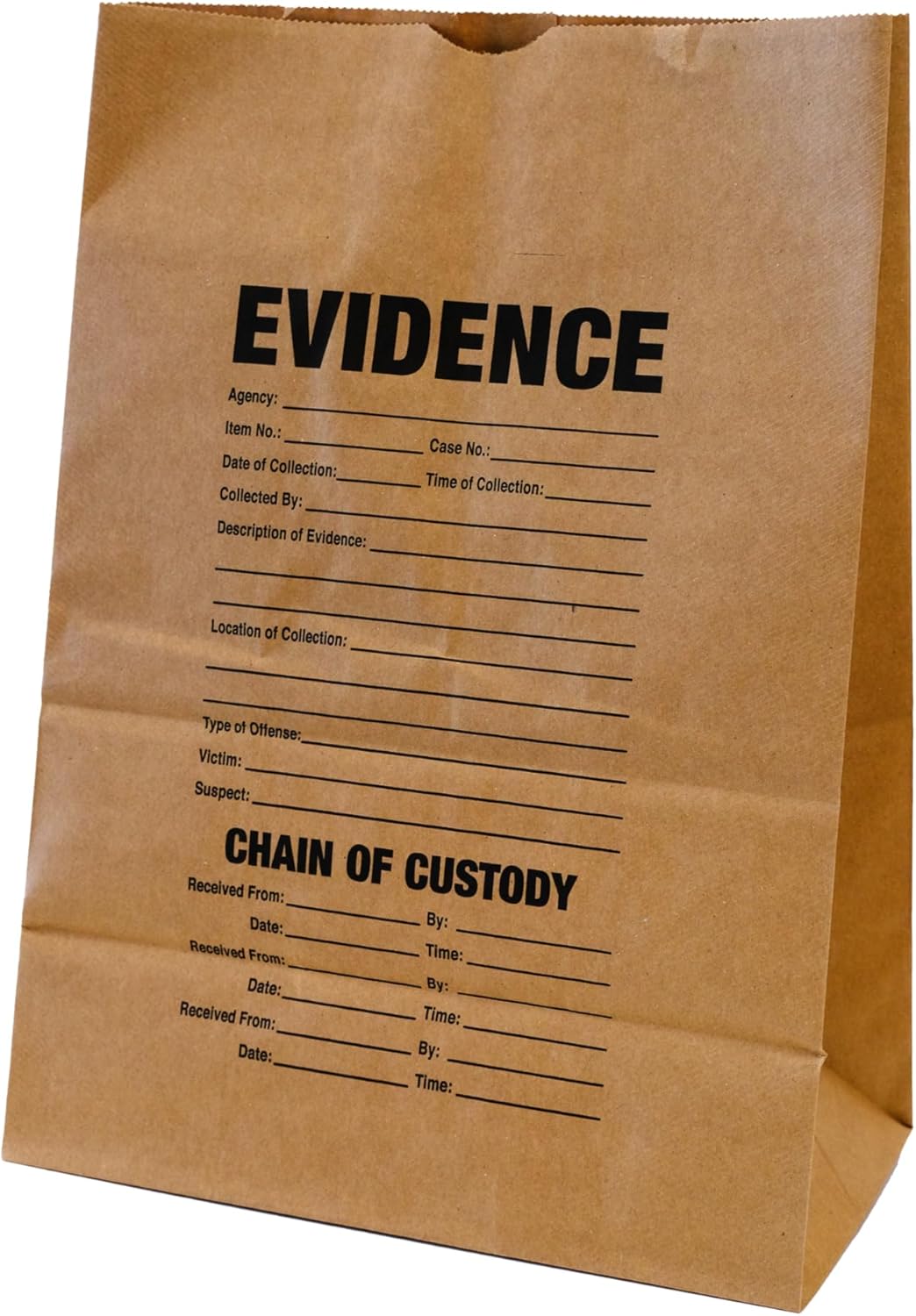 Amazon.com: Crime Scene Paper Evidence Bags, Pack of 100, Heavy Duty (Large) : Office Products