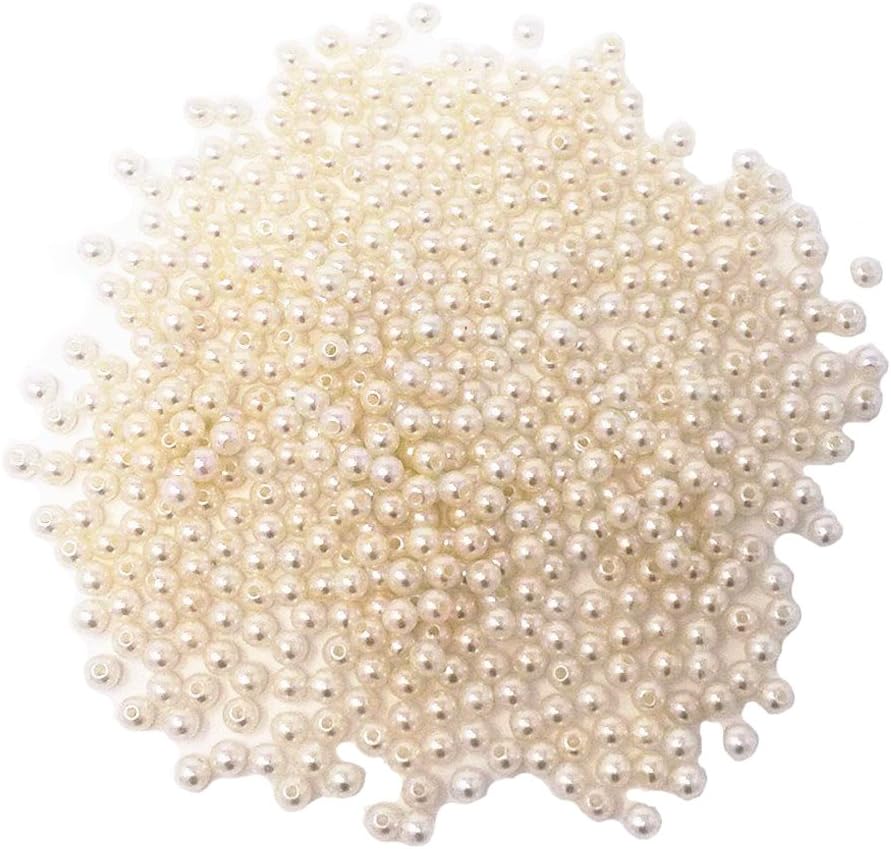Amazon.com: Honbay 500pcs 1/4 Inch Round Pearl Beads Ivory Art and ...