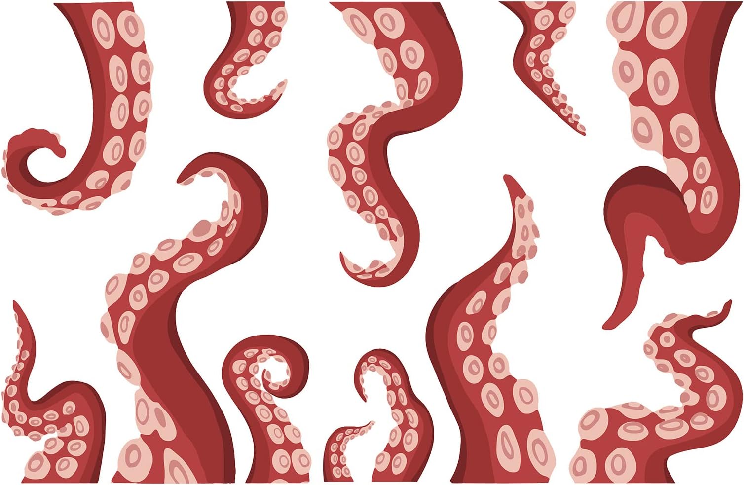 Amazon.com: SUPERDANT Blue Octopus Tentacles Wall Sticker Sea Monster ...
