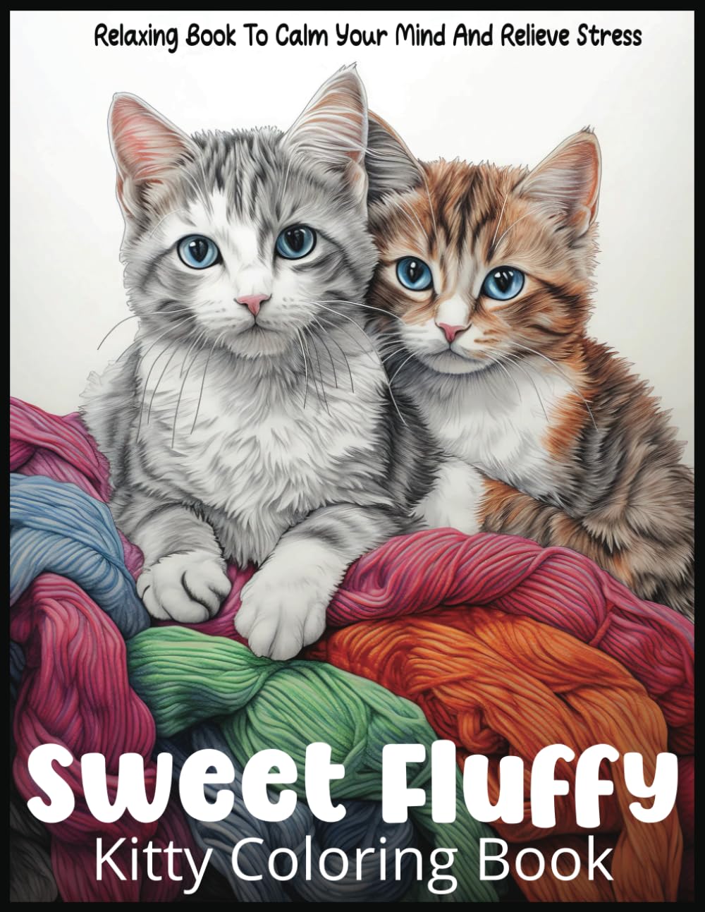Amazon.com: Sweet Fluffy Kitty Coloring Book: Cozy Cat Coloring Book ...